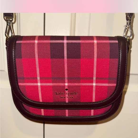 kate spade | Bags | Kate Spade Red Plaid Crossbody Bag | Poshmark
